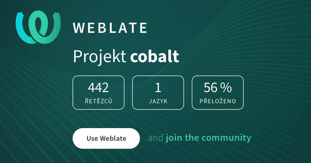 cobalt - Czech @ Weblate
