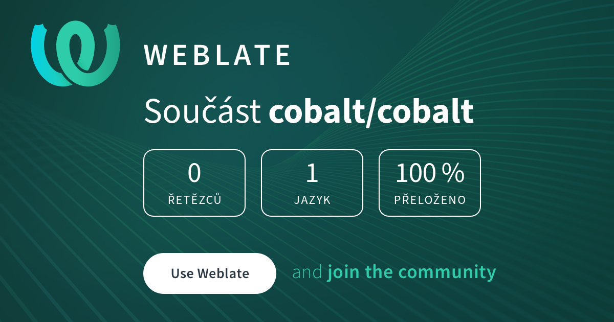 cobalt/cobalt — Czech @ Weblate