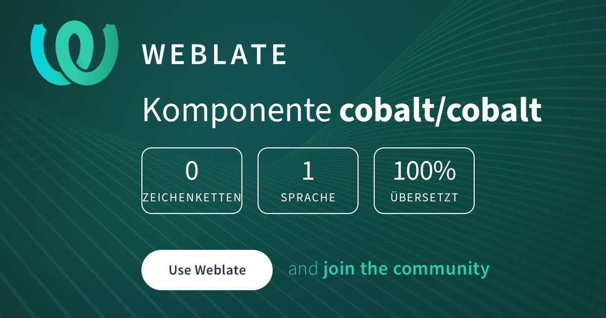 cobalt/cobalt — German @ Weblate