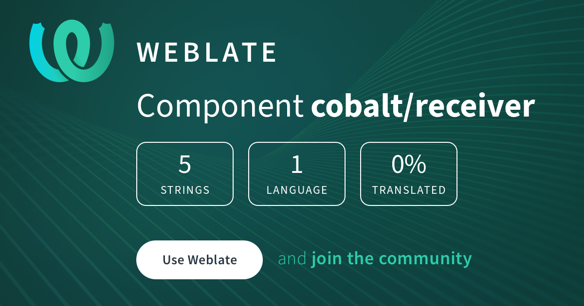 cobalt/receiver — Filipino @ Weblate